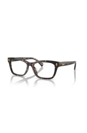 Ralph Lauren 52mm Rectangle Optical Glasses Tortoise