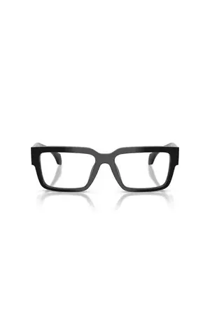 Versace 55mm Rectangle Optical Glasses - Black