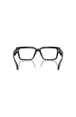 Versace 55mm Rectangle Optical Glasses - Black