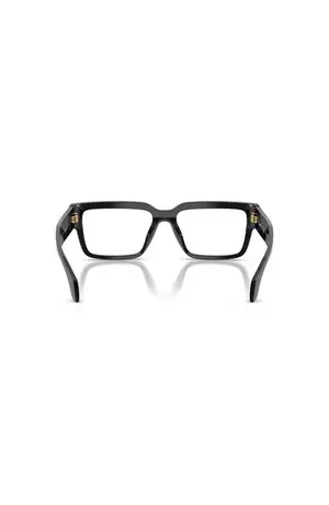 Versace 55mm Rectangle Optical Glasses - Black