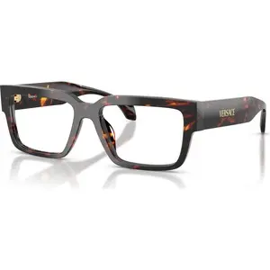 Versace 55mm Rectangle Optical Glasses - Tortoise