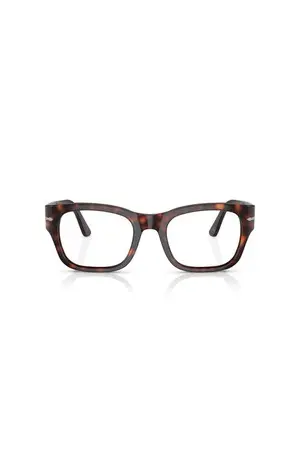 Persol Rectangle Acetate Full Rim Eyeglasses - Tortoise