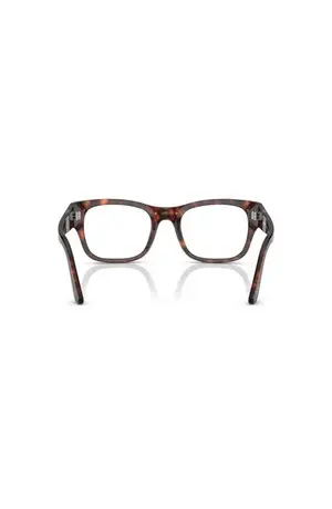 Persol Rectangle Acetate Full Rim Eyeglasses - Tortoise
