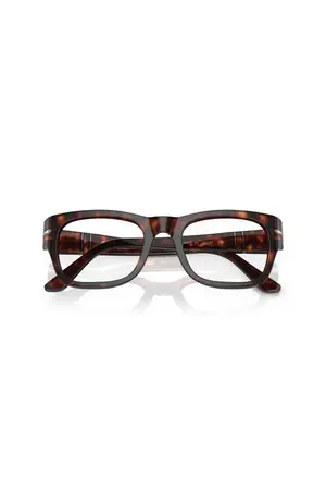 Persol Rectangle Acetate Full Rim Eyeglasses - Tortoise