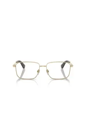 Burberry 54mm Rectangle Optical Glasses - Gold