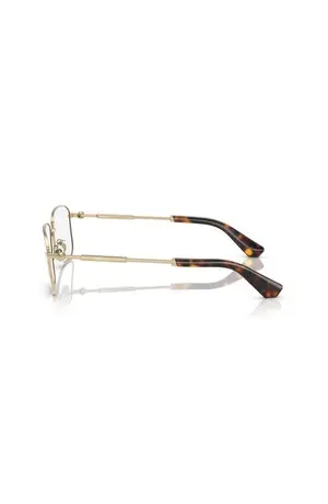 Burberry 54mm Rectangle Optical Glasses - Gold