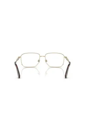 Burberry 54mm Rectangle Optical Glasses - Gold