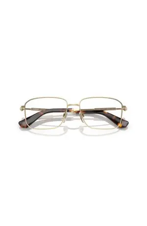 Burberry 54mm Rectangle Optical Glasses - Gold