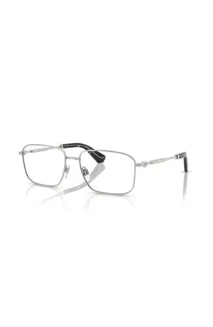 Burberry 54mm Rectangle Optical Glasses - Silver