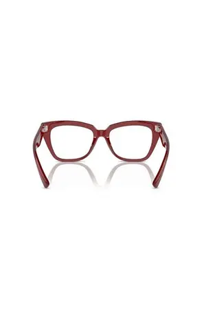 FERRARI 52mm Square Optical Glasses - Red