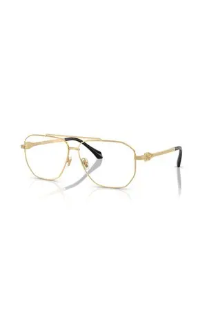 Versace 57mm Square Optical Glasses - Gold
