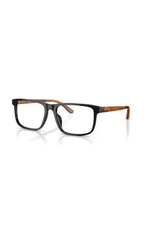 Ralph Lauren 54mm Rectangle Optical Glasses - Black