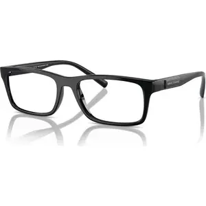 Armani Exchange 55mm Rectangle Optical Glasses - Black
