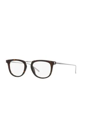 Saint Laurent 50mm Round Optical Glasses - Tortoise