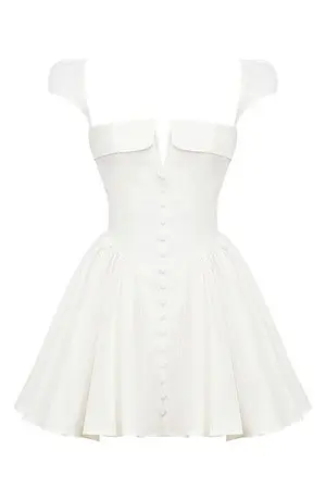 House Of Cb Florence Stretch Cotton Blend Cocktail Minidress