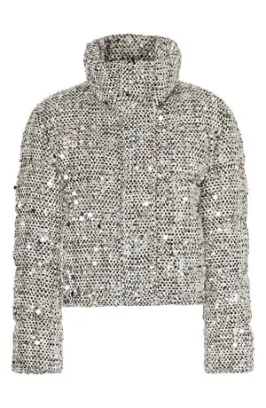 MILLY Hayes Sequin Tweed Jacket