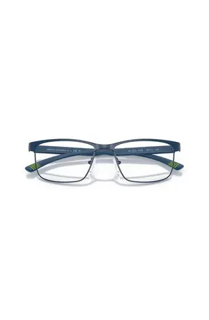 Armani Exchange 56mm Rectangle Optical Glasses - Blue