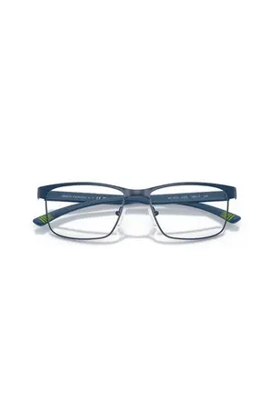 Armani Exchange Rectangle Full Rim Eyeglasses - Blue