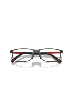 Prada Linea Rossa 53mm Rectangle Optical Glasses - Grey