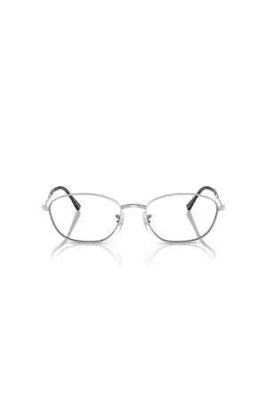 Ray-ban Irregular Metal Frame Eyeglasses - Silver