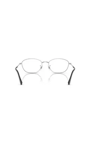 Ray-ban Irregular Metal Frame Eyeglasses - Silver