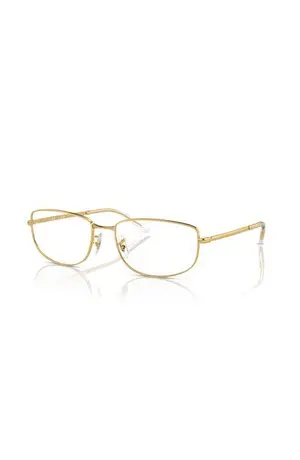 Ray-ban 54mm Irregular Optical Glasses - Gold