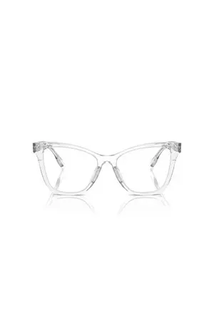 Tory Burch 53mm Cat Eye Optical Glasses - Transparent