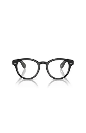 Oliver Spencer Round Acetate Optical Eyeglasses - Black