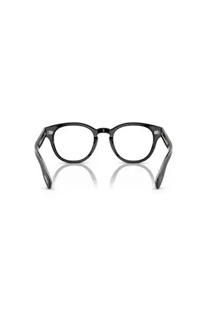 Oliver Spencer Round Acetate Optical Eyeglasses - Black