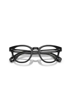Oliver Spencer Round Acetate Optical Eyeglasses - Black