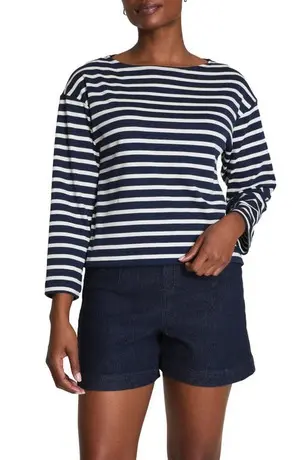 Spanx Cool Cotton Top - Navy Yacht Stripe