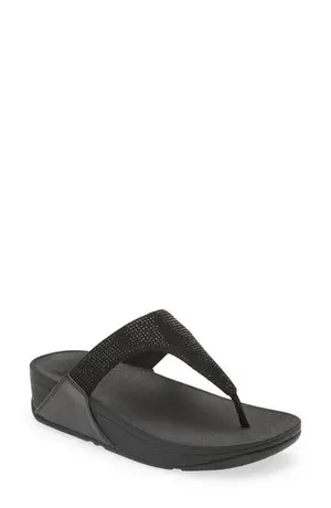 Fitflop Lulu Crystal Embellished Toe-post Sandals