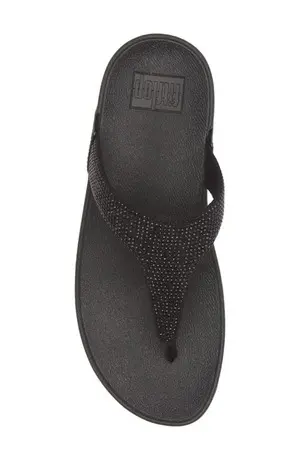 Fitflop Lulu Crystal Embellished Toe-post Sandals