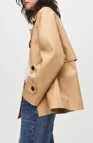 Mango Oversized Cotton Jacket