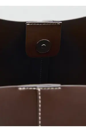 Mango Faux Leather Shopper Tote