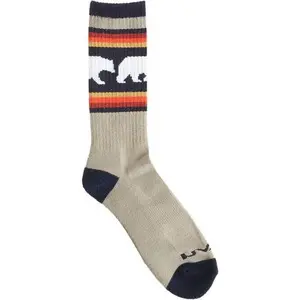 KAVU Moonwalk Crew Socks - Snow Bear