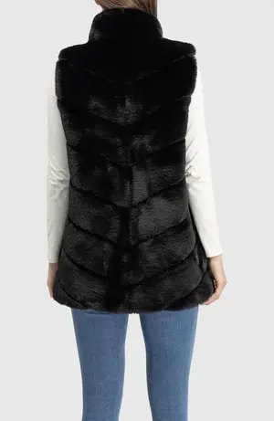 LYLA GRANT Fur-free Rex Rabbit Vest