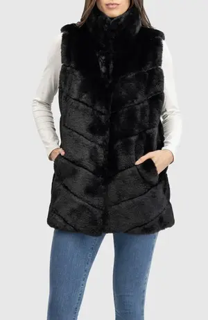 LYLA GRANT Fur-free Rex Rabbit Vest