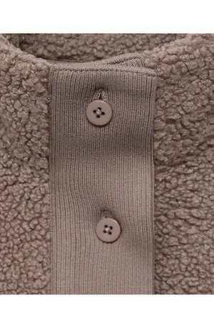 Mango Textured Fleece Cardigan