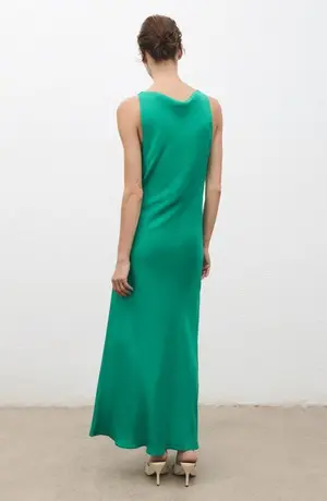 Mango Sleeveless Satin Cocktail Dress