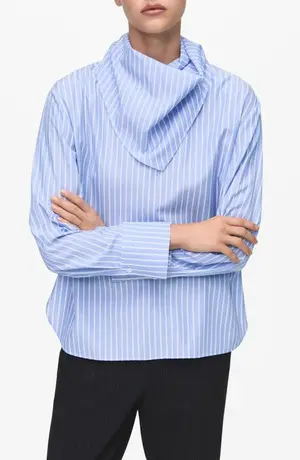 Mango Handkerchief Stripe Shirt