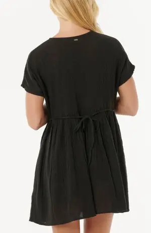 Rip Curl Premium Surf Cotton Gauze Babydoll Dress - Black