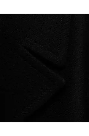 Mango Belted Wool-blend Coat - Black