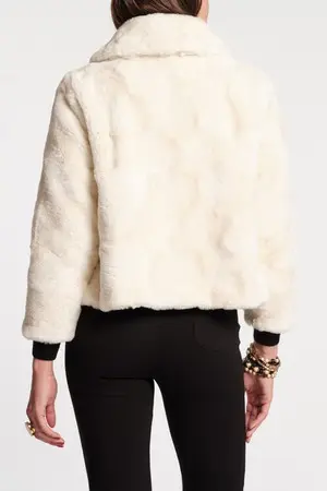 FRANCES VALENTINE Babe Faux Fur Jacket - White