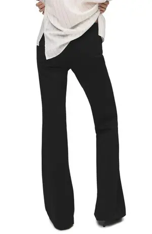 Mango Seamed Detail Flare Leggings