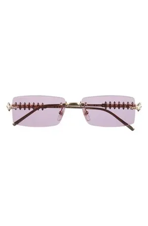 CARTIER 57mm Rimless Square Sunglasses