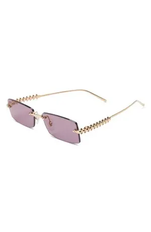 Cartier 57mm Rimless Square Sunglasses