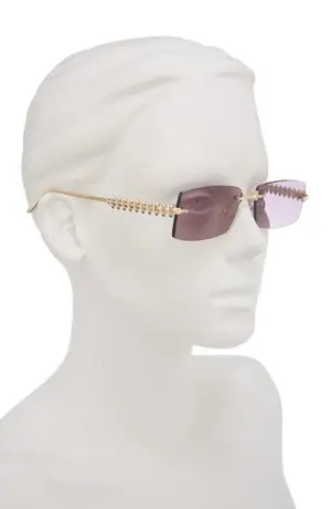 Cartier 57mm Rimless Square Sunglasses