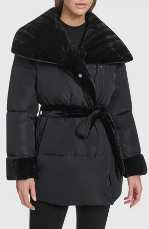 Andrew Marc Emerson Velvet Lined Puffer Coat