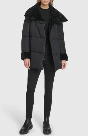 Andrew Marc Emerson Velvet Lined Puffer Coat